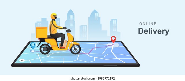 Online Delivery Concept Fast Respond Delivery Stock Vector (Royalty ...