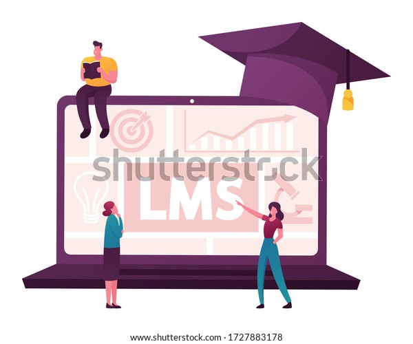 Online Education Learning Management System Concept Stock Vector ...