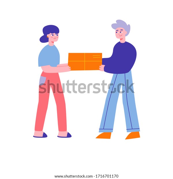 Online Fast Delivery Cartoon Flat Vector Stock Vector (Royalty Free ...