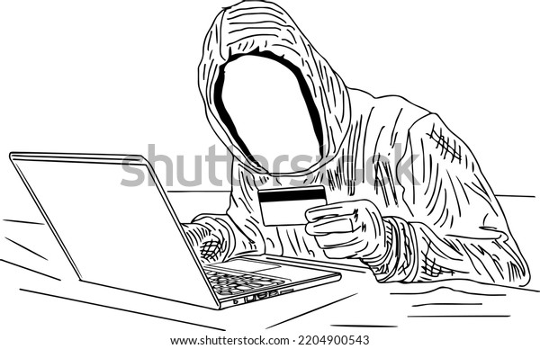 Online Fraud Man Vector Illustration Online Stock Vector (Royalty Free ...