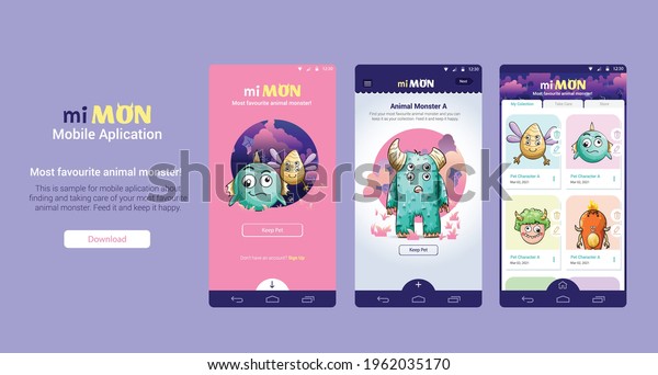 Online Game Like Mobile Application Template Stock Vector (Royalty Free ...