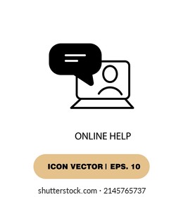 Online Help Icons Symbol Vector Elements Stock Vector (Royalty Free ...
