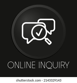 Online Inquiry Minimal Vector Line Icon Stock Vector (Royalty Free ...