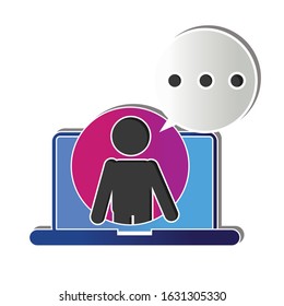 Online Learning Concept On White Background Stock Vector (Royalty Free ...
