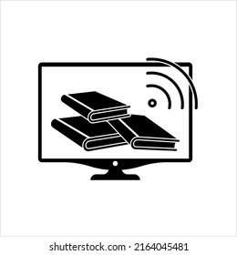 Online Library Icon Elibrary Digital Book Stock Vector (Royalty Free ...