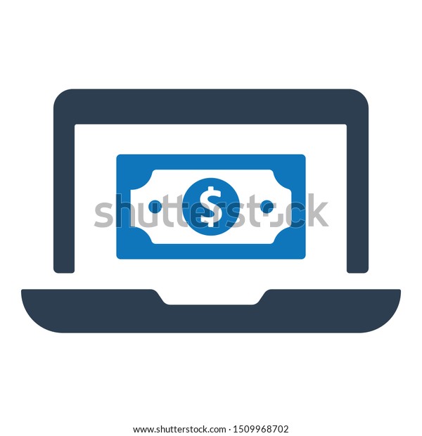 Online Money Transfer Icon Vector Graphics Stock Vector (Royalty Free ...