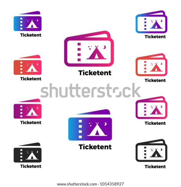 Online Offline Ticketing Service Ticket Tent Stock Vector (Royalty Free ...