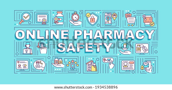 Online Pharmacy Safety Word Concepts Banner Stock Vector (Royalty Free ...