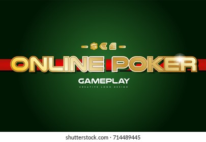 Poker Face Text Gold Texture On Stock Vector (Royalty Free) 714489439