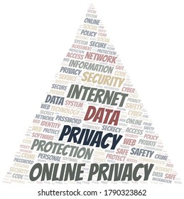 Online Privacy Vector Word Cloud Made Stock Vector (Royalty Free ...