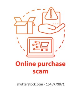 Online Purchase Scam Concept Icon Identity Stock Vector (Royalty Free ...