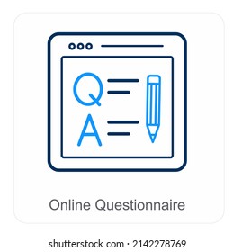 Online Questionnaire Question Icon Concept Stock Vector (Royalty Free ...
