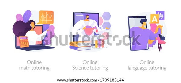 Online School Subject Learning Abstract Concept Stock Vector (Royalty ...