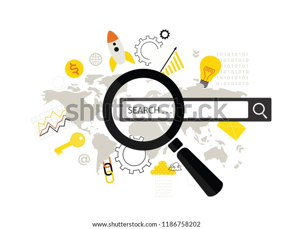 Online Search Modern Flat Design Concept Stock Vector (Royalty Free ...