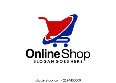 Online Shop Logo Template Ecommerce Logo Stock Vector (Royalty Free ...