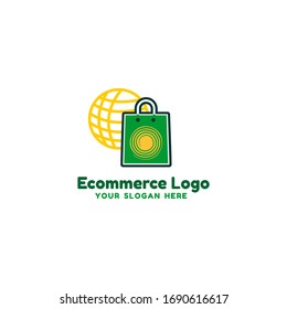 Online Shop Logo Template Isolated E Stock Vector (Royalty Free) 1690616617