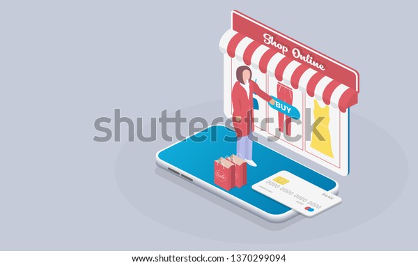 Online Shop Web Page Design Order Stock Vector (Royalty Free ...