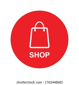 Online Shopping Button Icon Vector Stock Vector (Royalty Free ...