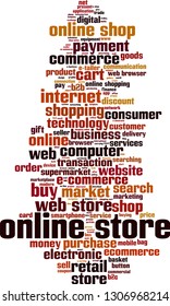 Online Store Word Cloud Concept Vector Stock Vector (Royalty Free ...