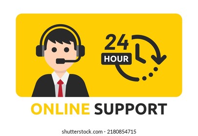 Online Support Service Flat Design Vector Stock Vector (Royalty Free ...