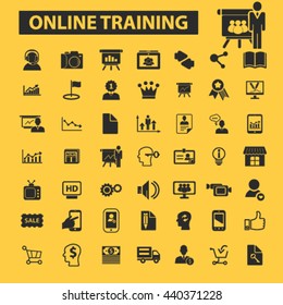 Online Training Icons Stock Vector (Royalty Free) 440371228 | Shutterstock