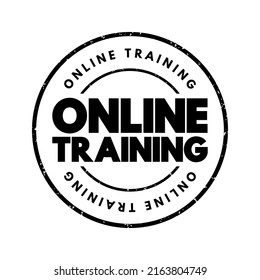 Online Training Text Stamp Concept Background Stock Vector (Royalty ...