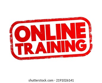 Online Training Text Stamp Concept Background Stock Vector (Royalty ...