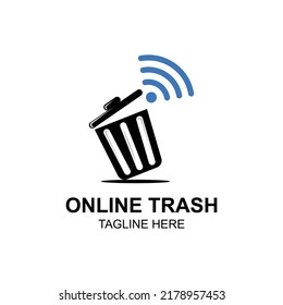 Online Trash Logo Design Template Stock Vector (Royalty Free ...
