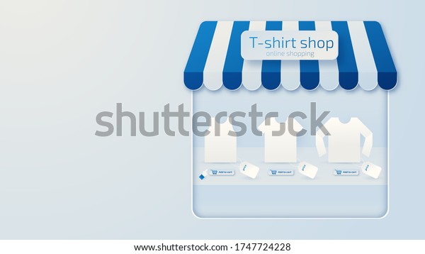 Online Tshirt Storefront Concept Price Tag Stock Vector (Royalty Free ...