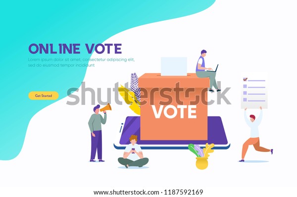 Online Vote Vector Illustration Concept People Stock Vector (Royalty ...