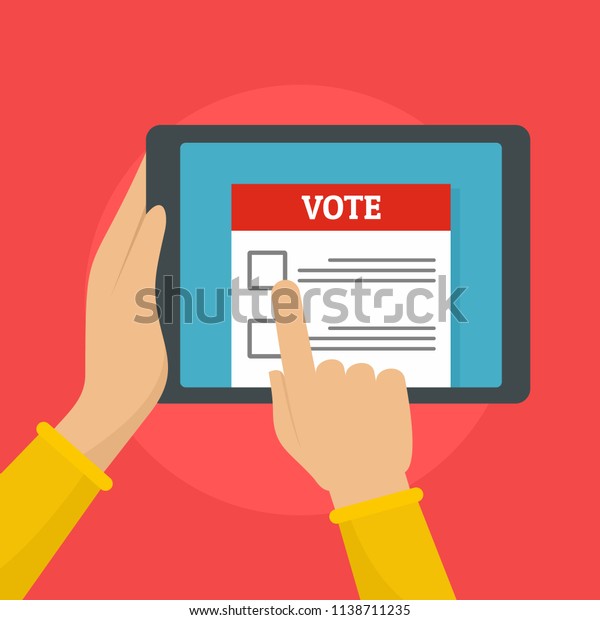 Online Voting Background Flat Illustration Online Stock Vector (Royalty ...