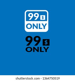 Only 99 Dollars Twenty Dollars Emblem Stock Vector (Royalty Free ...
