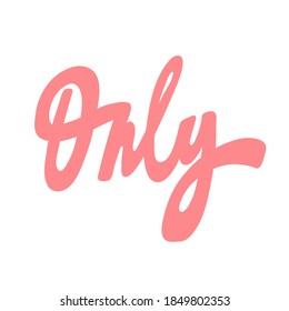 Only Hand Drawn Lettering Logo Social Stock Vector (Royalty Free ...
