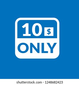 Only Ten Dollars Dollars Emblem Label Stock Vector (Royalty Free ...