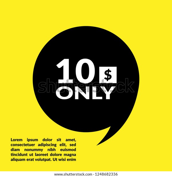 Only Ten Dollars Dollars Emblem Label Stock Vector (Royalty Free ...