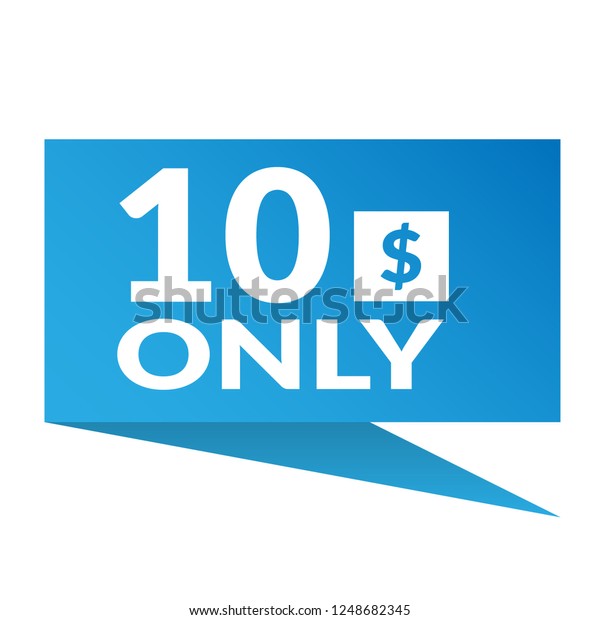 Only Ten Dollars Dollars Emblem Label Stock Vector (Royalty Free ...