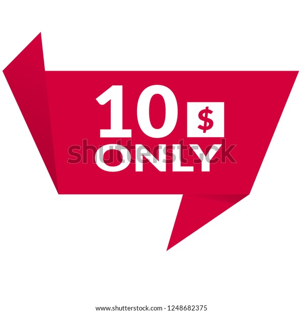 Only Ten Dollars Dollars Emblem Label Stock Vector (Royalty Free ...