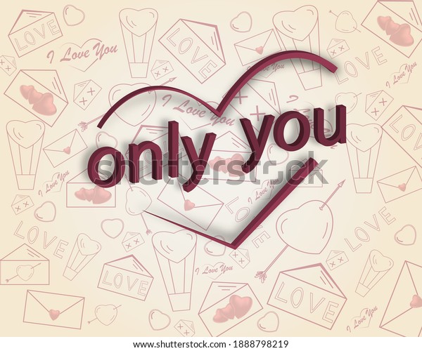 Only You Vector Illustration 3d Logo Stock Vector (Royalty Free ...