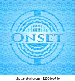 Onset Light Blue Water Wave Emblem Stock Vector (Royalty Free ...