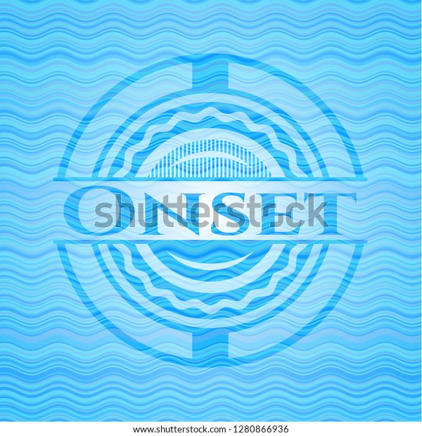 Onset Light Blue Water Wave Emblem Stock Vector (Royalty Free ...