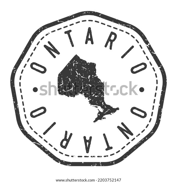 Ontario Canada Map Stamp Retro Postmark Stock Vector (Royalty Free ...