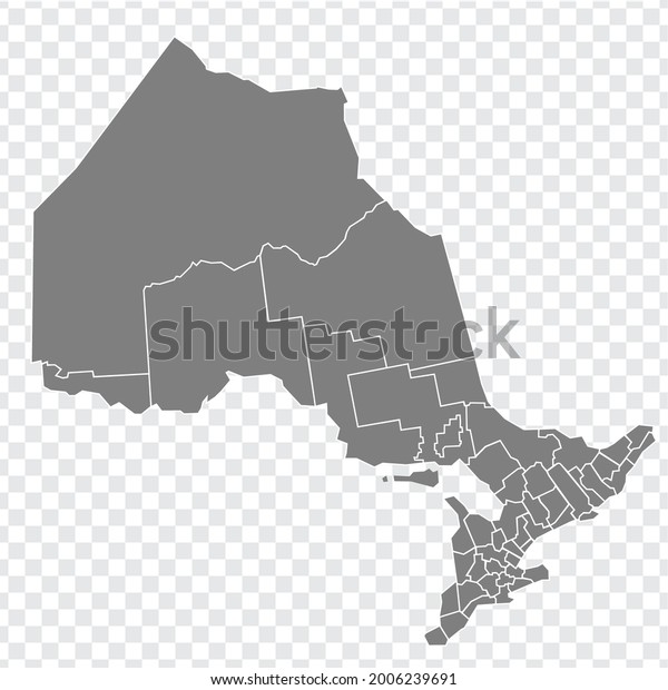 Ontario Map On Transparent Background Province Stock Vector (Royalty ...