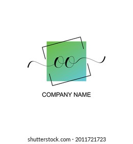 Oo Initial Logo Handwriting Typographic Template Stock Vector (Royalty ...