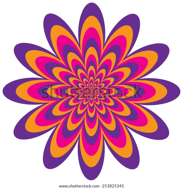 Op Art Flower Optical Illusion Design Stock Vector (Royalty Free ...