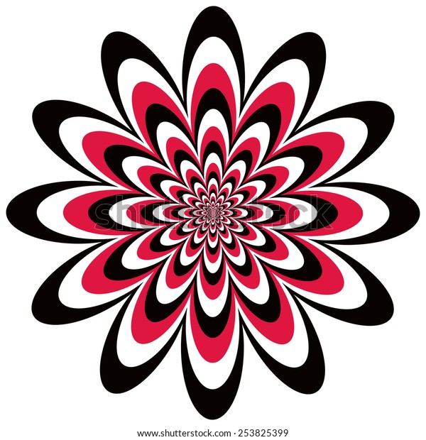 Op Art Flower Optical Illusion Design Stock Vector (Royalty Free ...