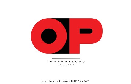 Op Icon Monogram Letter Text Alphabet Stock Vector (Royalty Free ...