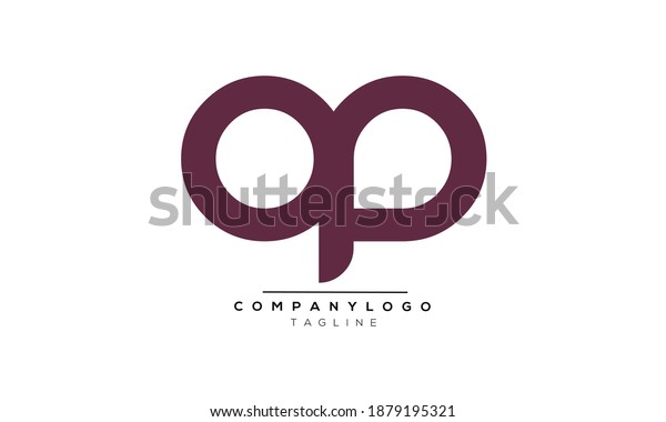 Op Icon Monogram Letter Text Alphabet Stock Vector (Royalty Free ...