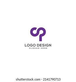 Op Letter Logo Design Vector Illustration Stock Vector (Royalty Free ...