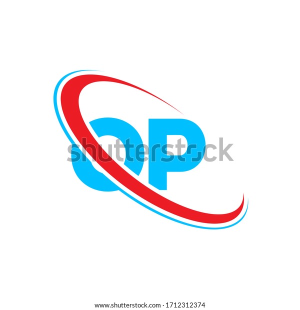 Op O P Letter Logo Design Stock Vector (Royalty Free) 1712312374 ...