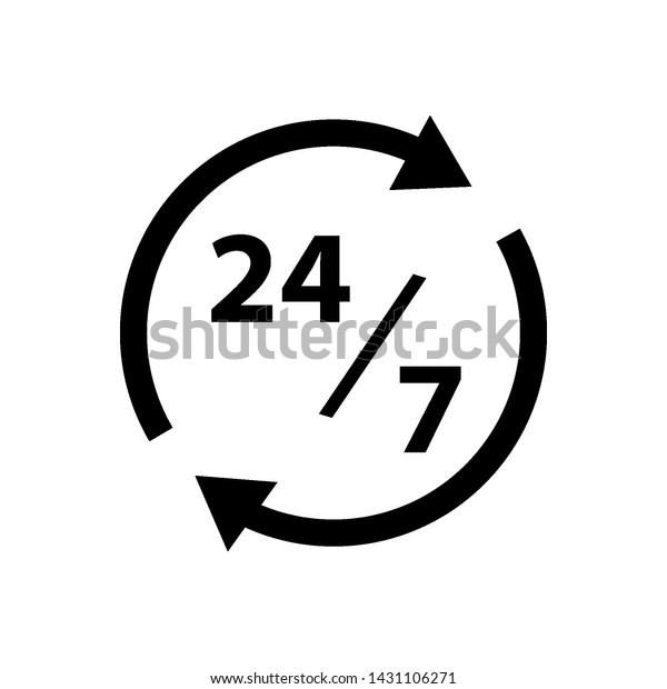 Open 247 Sign Design Simple Vector Stock Vector (Royalty Free ...